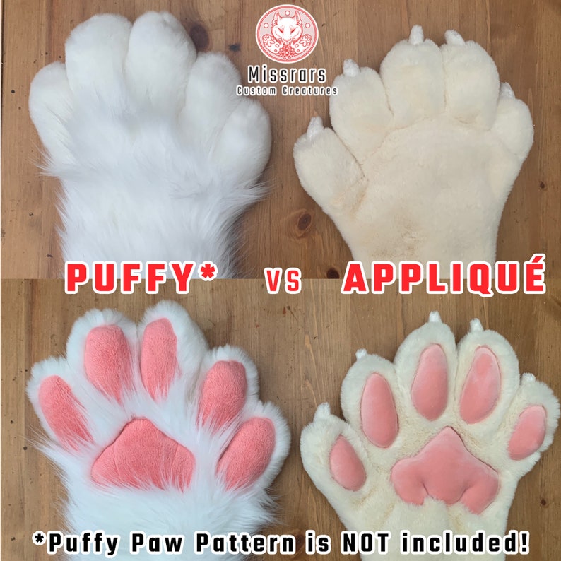 PDF PATTERN Simple Applique Fursuit Paws Digital Download | Etsy