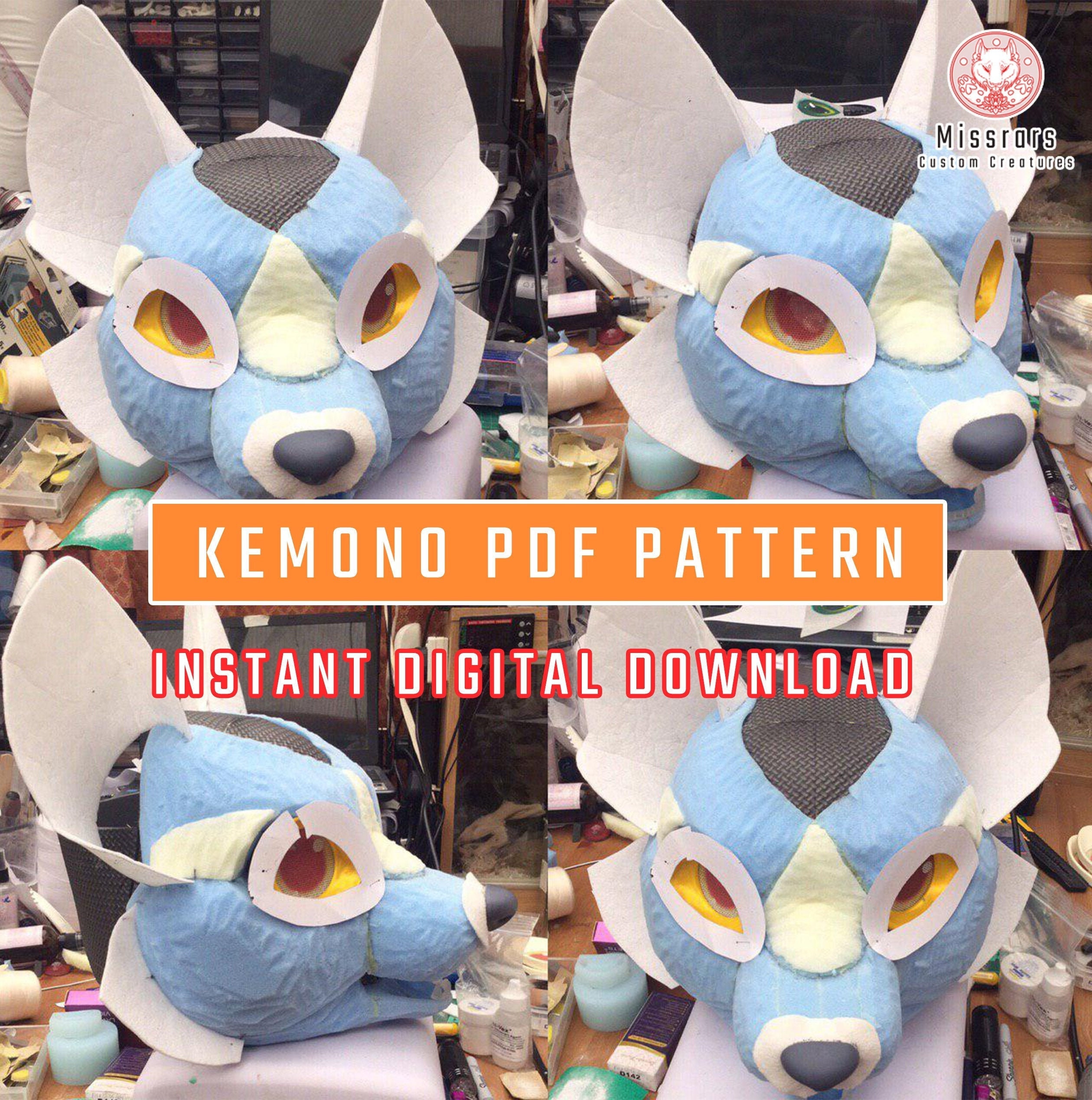 PDF PATTERN Canine Kemono 'k-fusion' Fursuit Head Base | Etsy UK