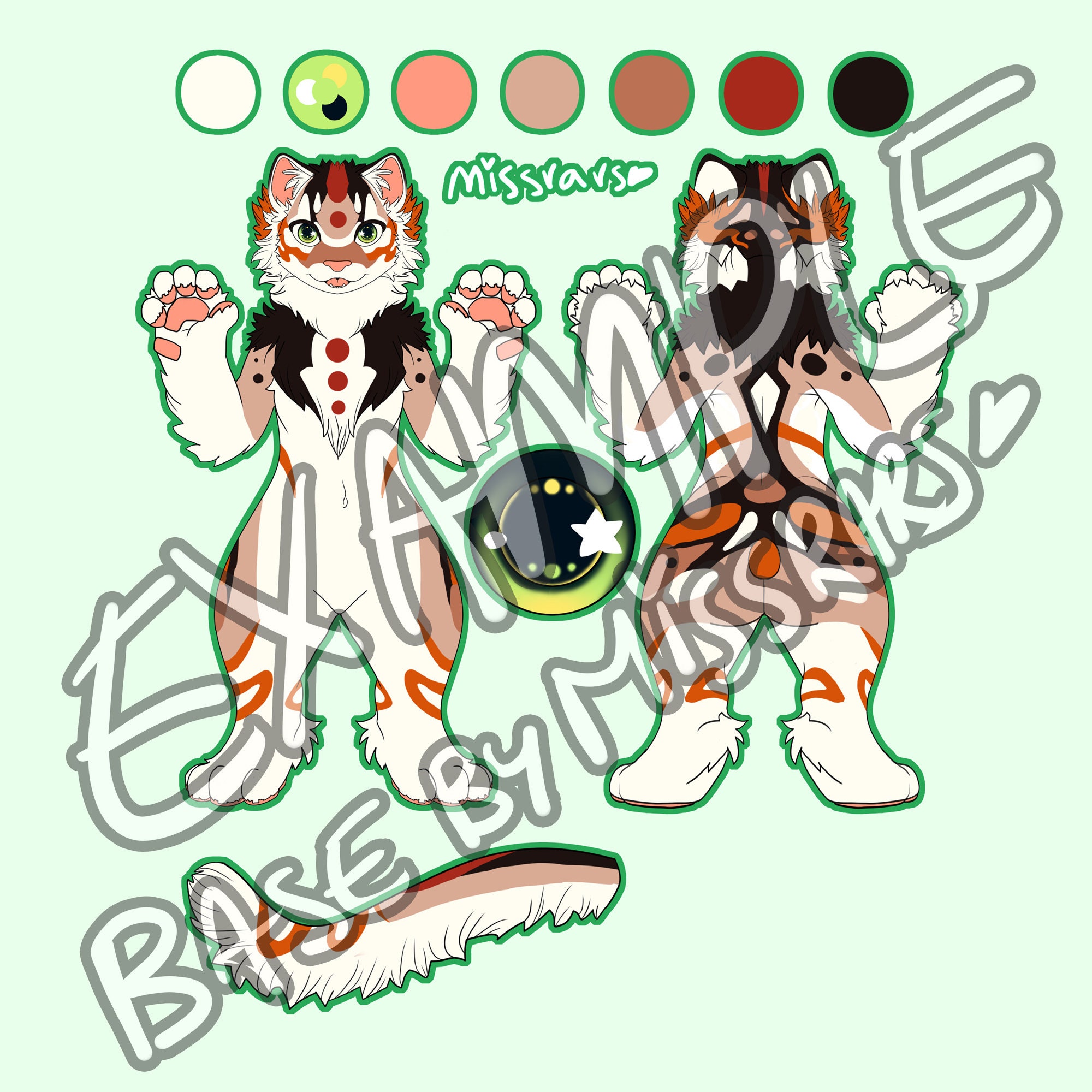 LINEART Kemono Domestic Cat Reference Base Fursuit Maker - Etsy UK