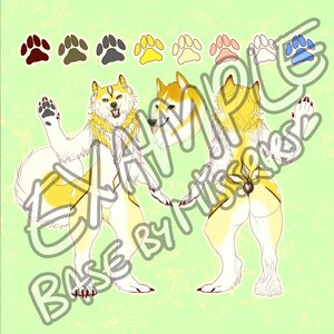 LINEART Malamute Husky Reference Base - Fursuit Maker Friendly - Etsy