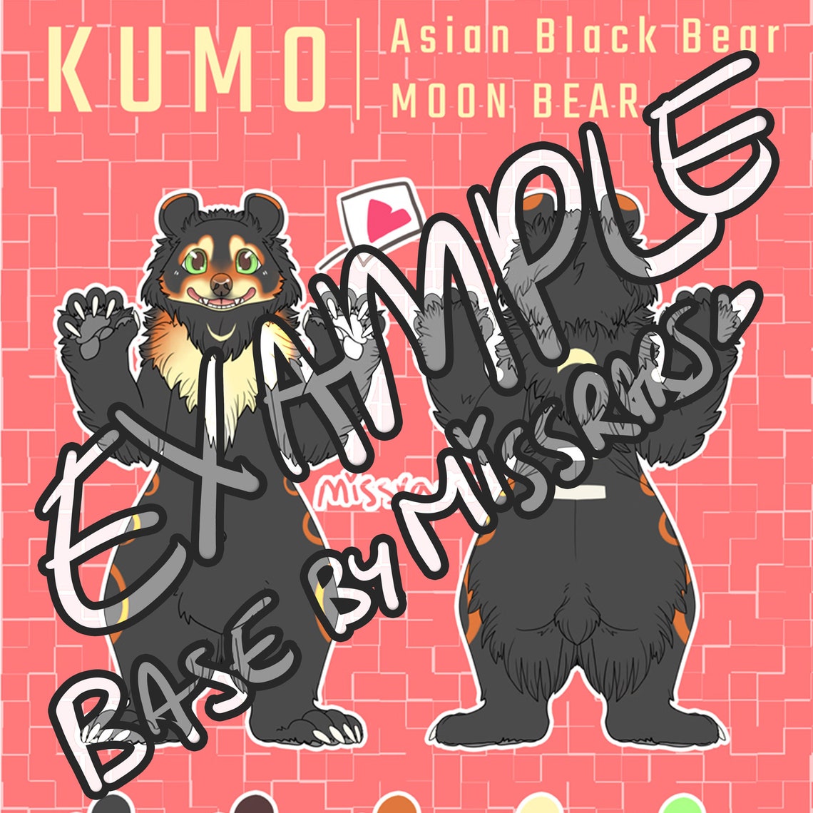 LINEART Kemono Bear Reference Base Fursuit Maker Friendly | Etsy