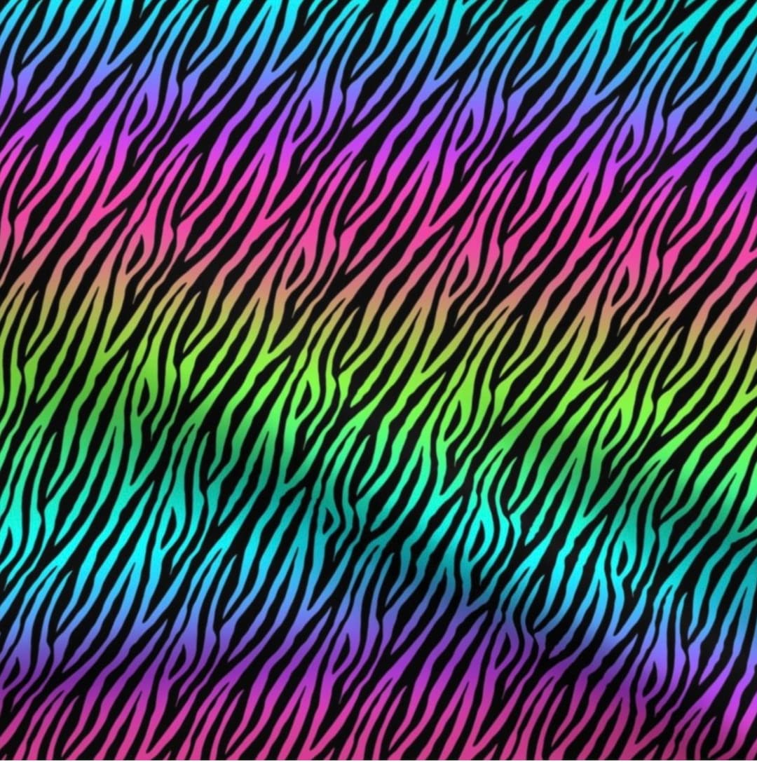 Rainbow Zebra Print, Zebra Print Dog Bandana, Zebra Print Cat Bandana ...