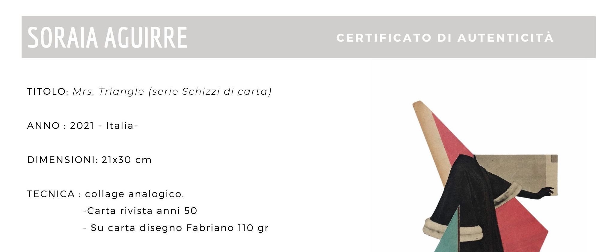 MRS TRIANGLE / Art Collage. Handmade Collage. Original Artwork - Etsy