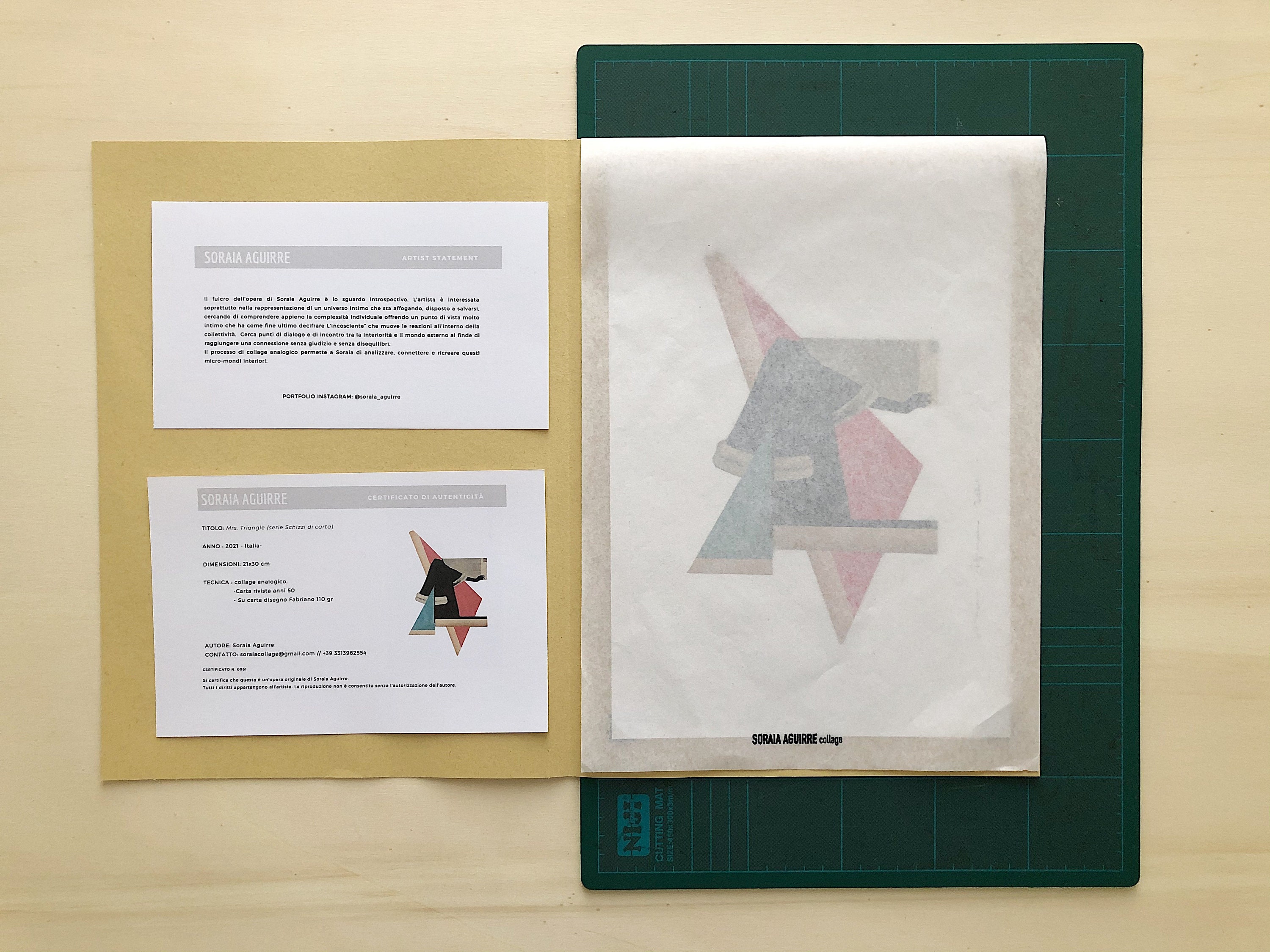 MRS TRIANGLE / Art Collage. Handmade Collage. Original Artwork - Etsy