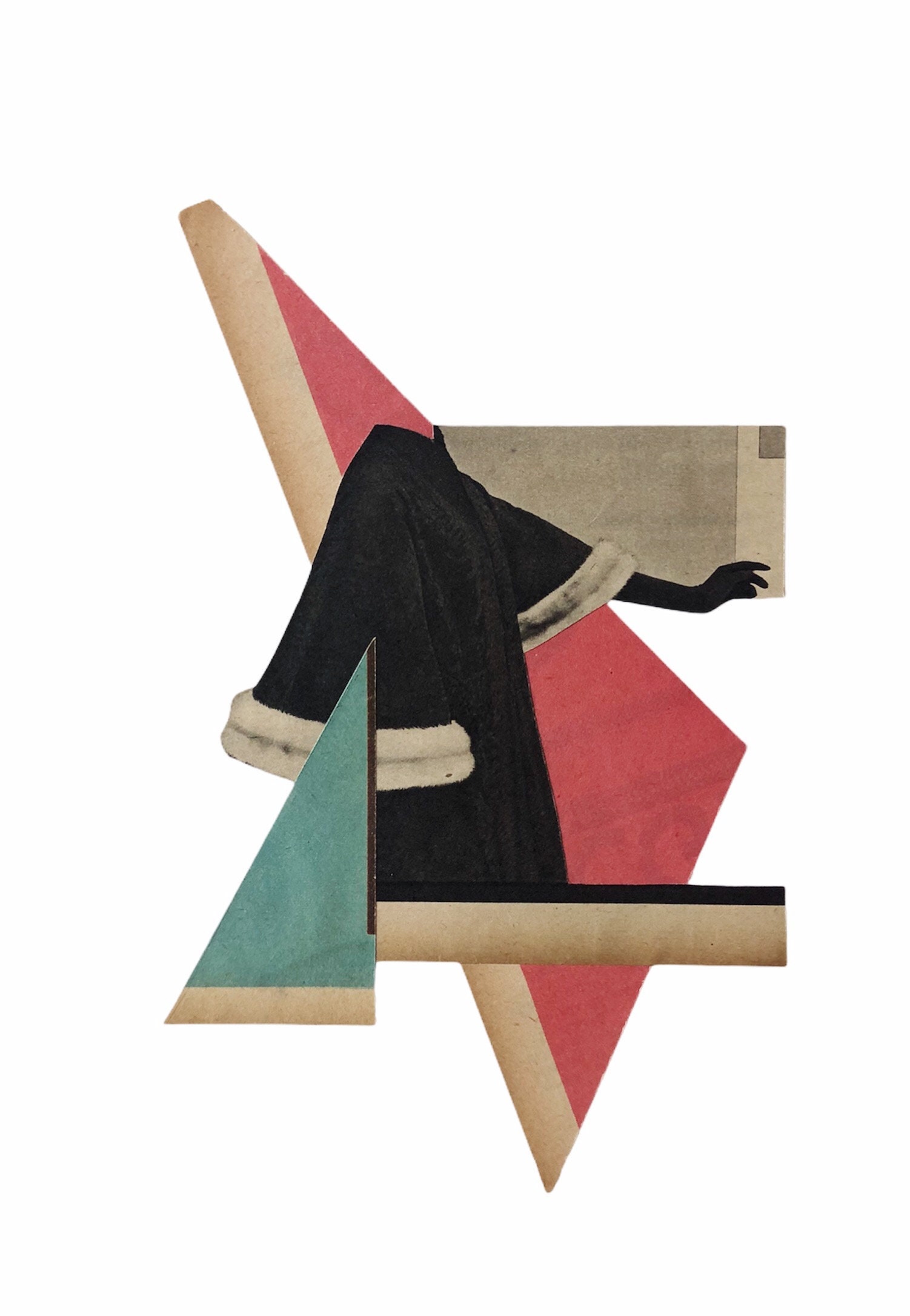 MRS TRIANGLE / Art Collage. Handmade Collage. Original Artwork - Etsy