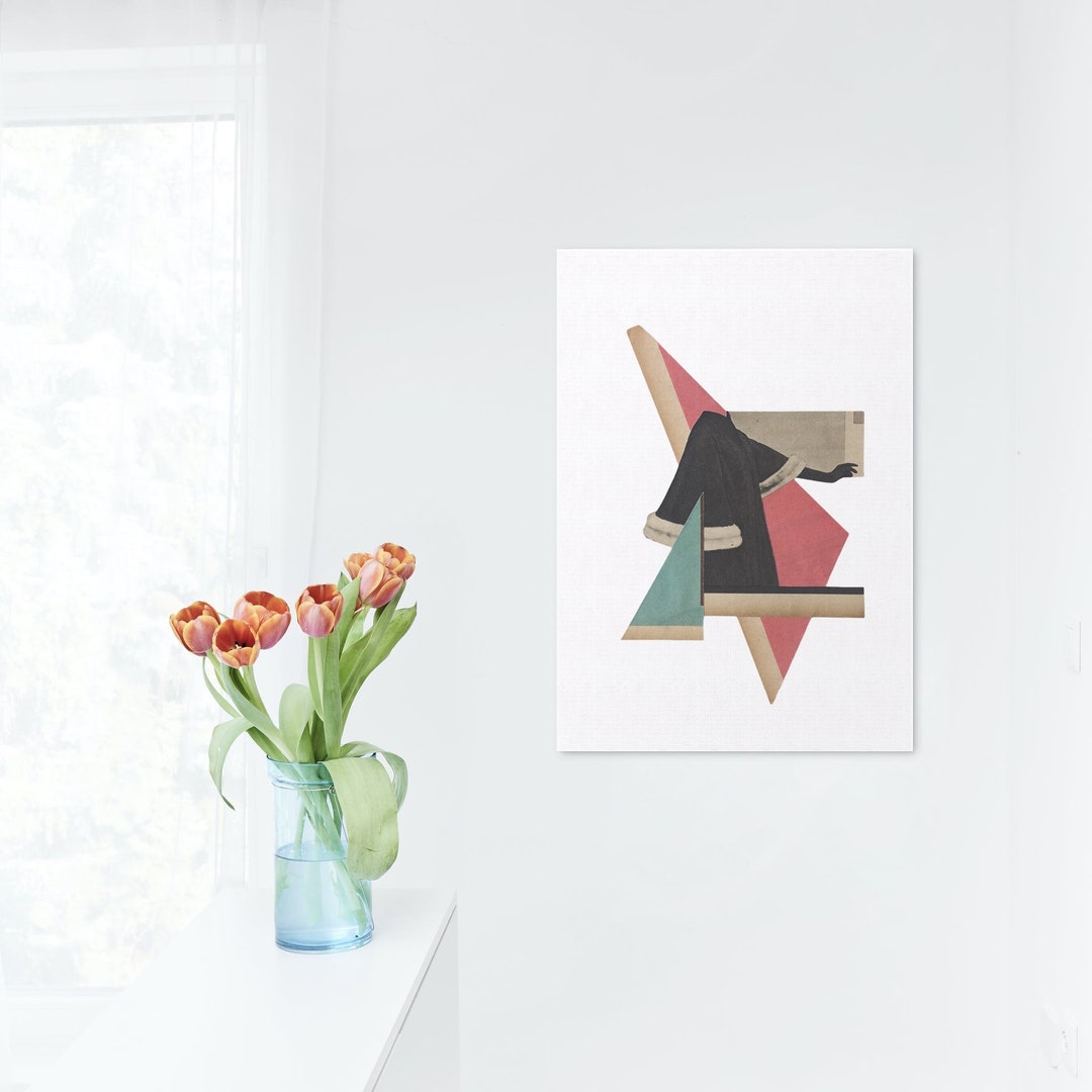 MRS TRIANGLE / Art Collage. Handmade Collage. Original Artwork - Etsy