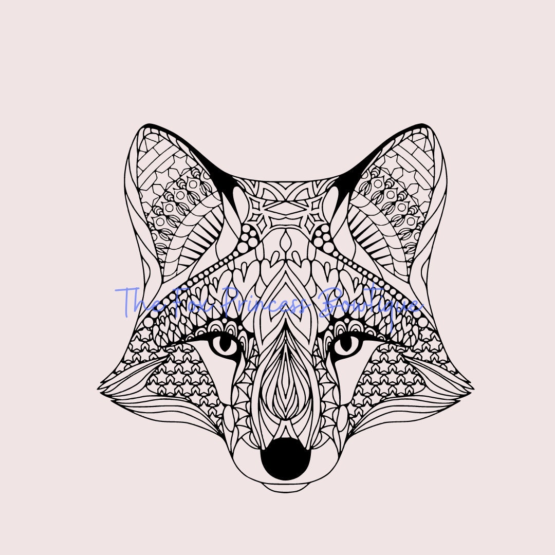 Woodland Fox Mandala SVG - Etsy