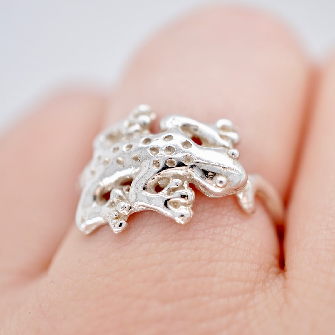 Handgemachte Sterling Silber Gecko Ring - Etsy.de