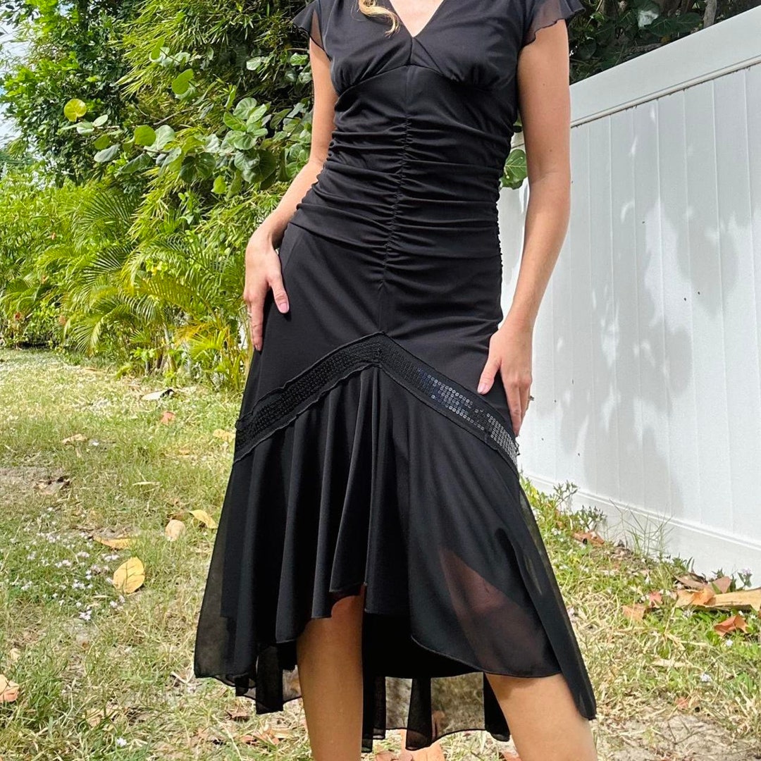 90s Black Ruby Rox Goth Mesh Dress - Etsy