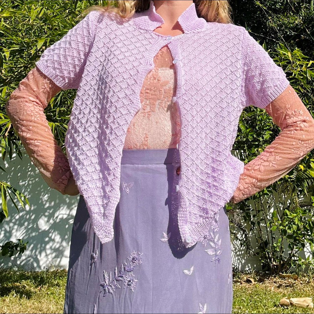 00s Lilac Knit Top - Etsy
