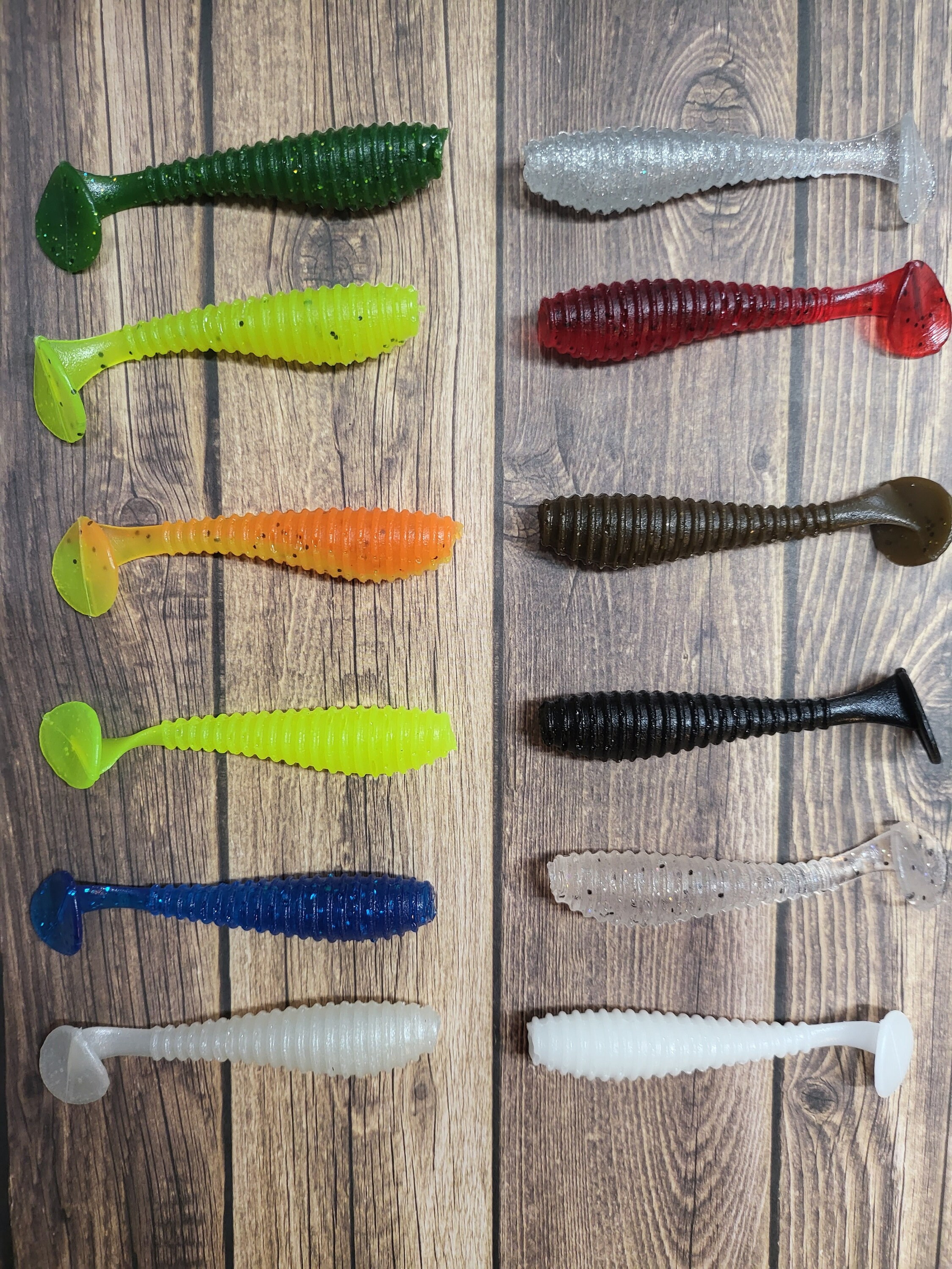 3.5" Ripper Paddle Tails 8 Pack (9) Colors - Etsy