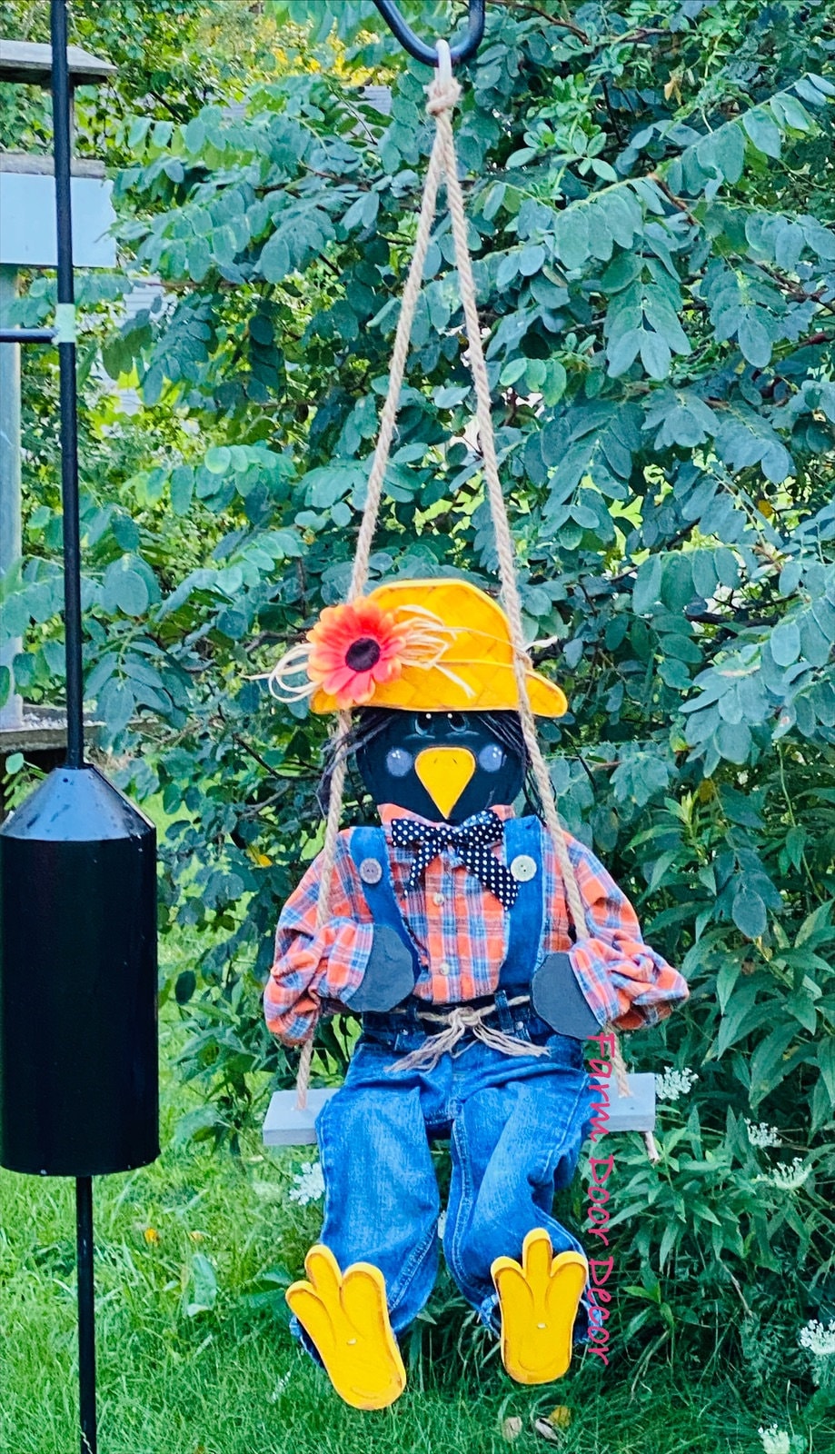 Sitting Crow, Fall Decor, Wooden Crow, Porch Sitter, Porch Fall Decor ...