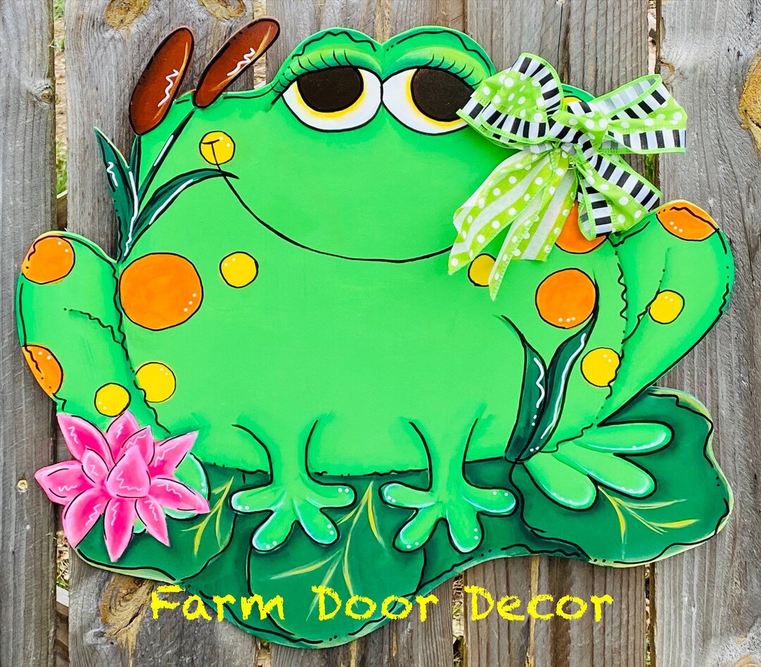 Frog, Frog Door Hanger, Reptile Door Hanger, Door Hanger - Etsy