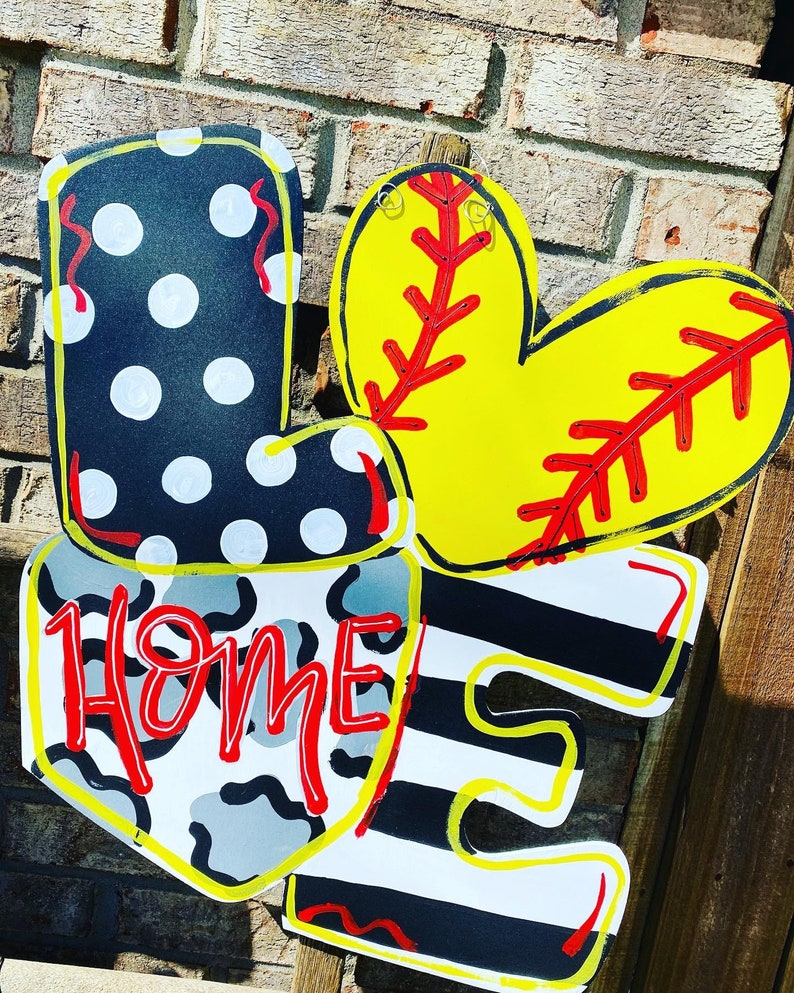 Sports Door Hanger Baseball Sign Softball Sign Baseball - Etsy