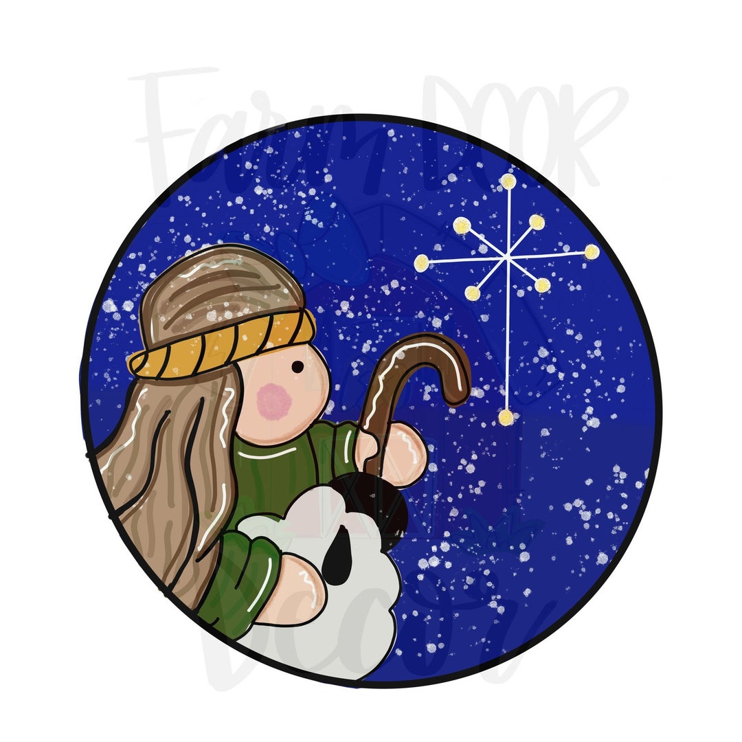 Template- Shephard and Lamb, Christmas Shepherd, Holiday Template ...