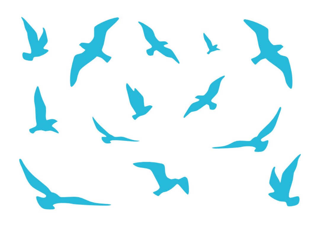 Flying Birds Stencil - Etsy