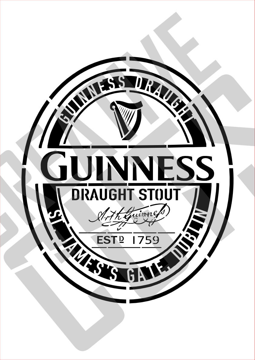 Guinness Draught Stencil, Barrel Decoration, Mylar 190 Micron - Etsy