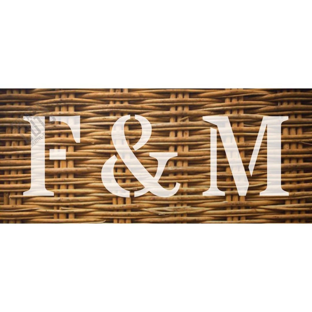 F & M Basket Stencil: Reusable Mylar, Various Sizes, Personalised ...