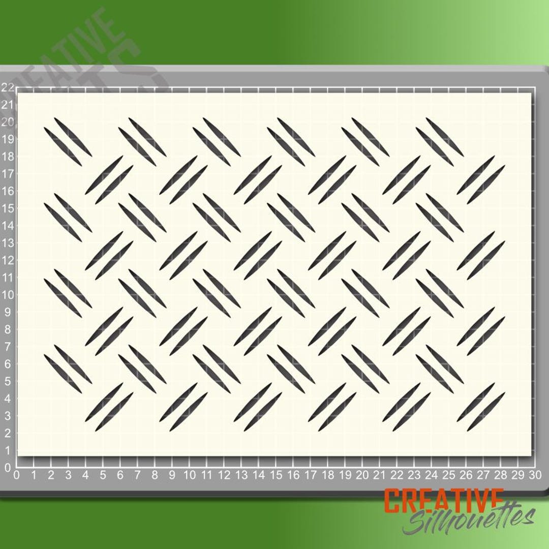 Checker Plate Pattern Stencil --- Multiple Sizes --- Premium Mylar ...