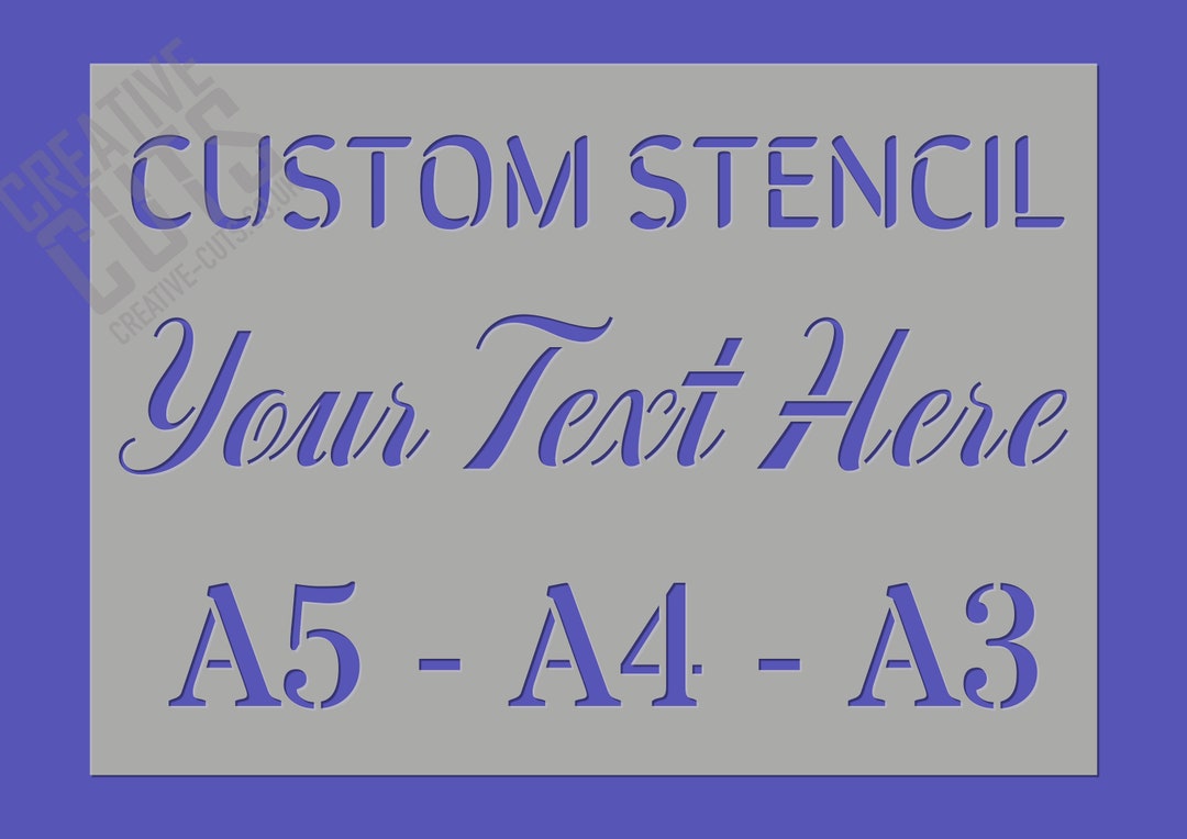 Custom Stencil Design A5 - A4 - A3 - Etsy UK