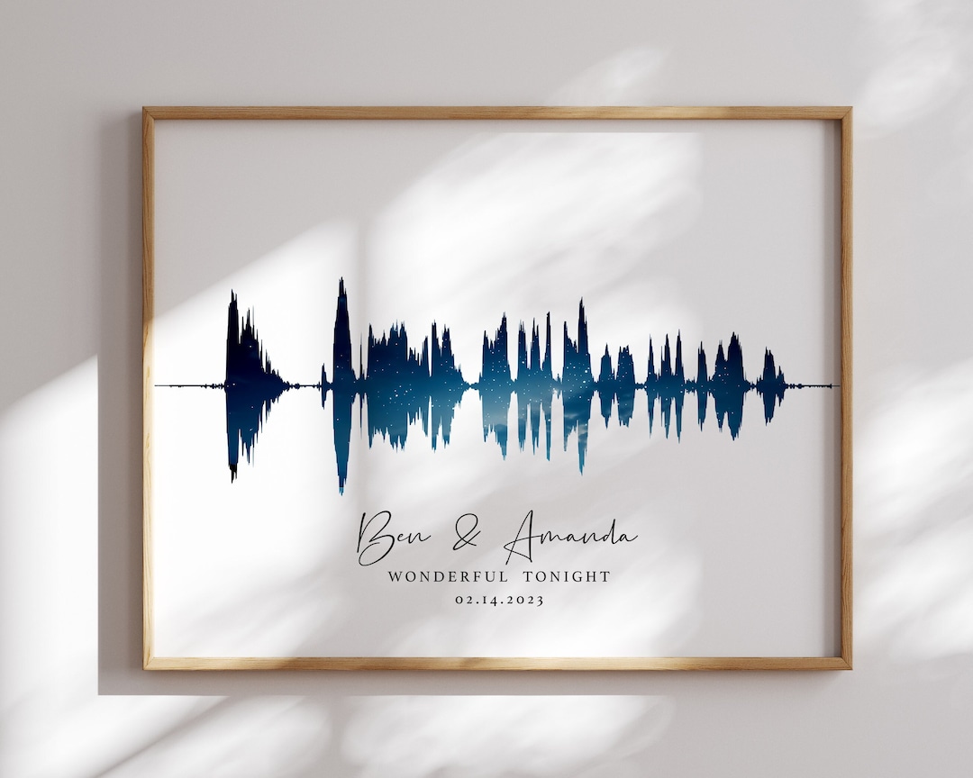 First Anniversary Gift Sound Wave Art Custom Soundwave Art Print Our ...