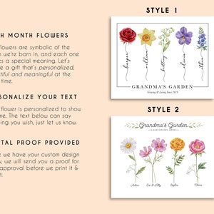 Grammys Garden Sign Framed Grandma Flower Sign Grammy's Flowers Mother ...