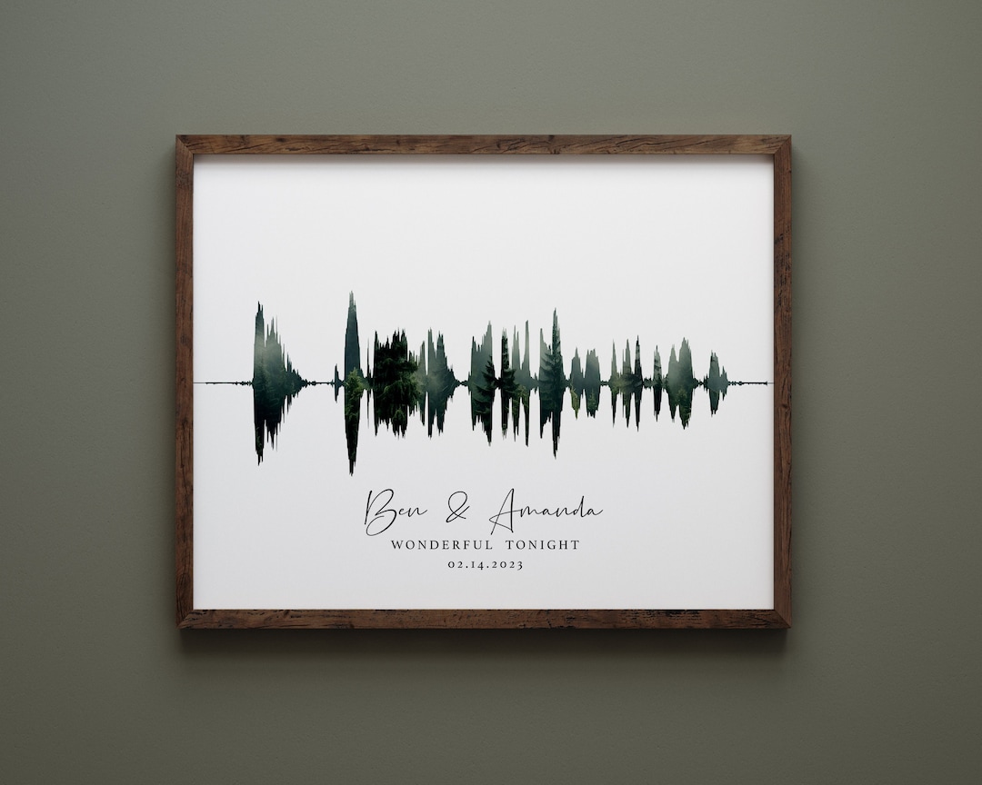 Sound Wave Art Custom Soundwave Art Print First Anniversary Paper Gift ...