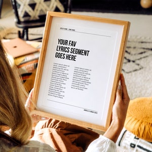 Song Lyrics Wall Art Music Poster Wall Art Prints Trendy 1 Year ...