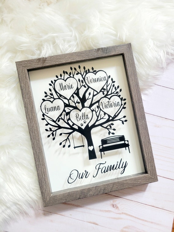 Family Tree Shadow Box Personalized Shadow Box Family Frame - Etsy
