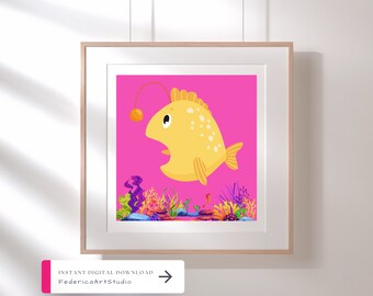 Colorful Fish Png-canva Instant Digital Download for High Quality Print ...