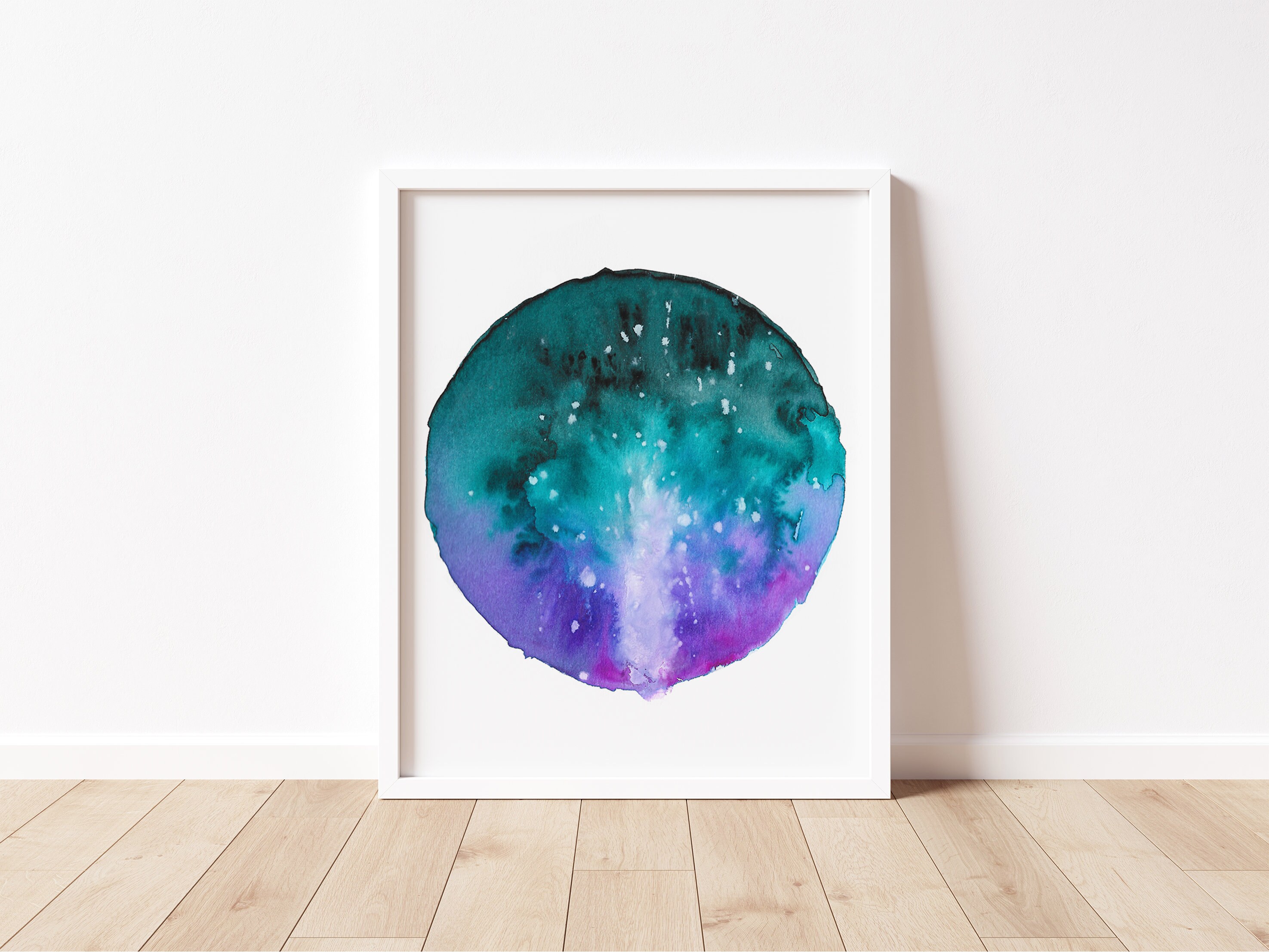 Watercolor Galaxy Print, Abstract Wall Art, Galaxy Wall Art, Space Wall ...