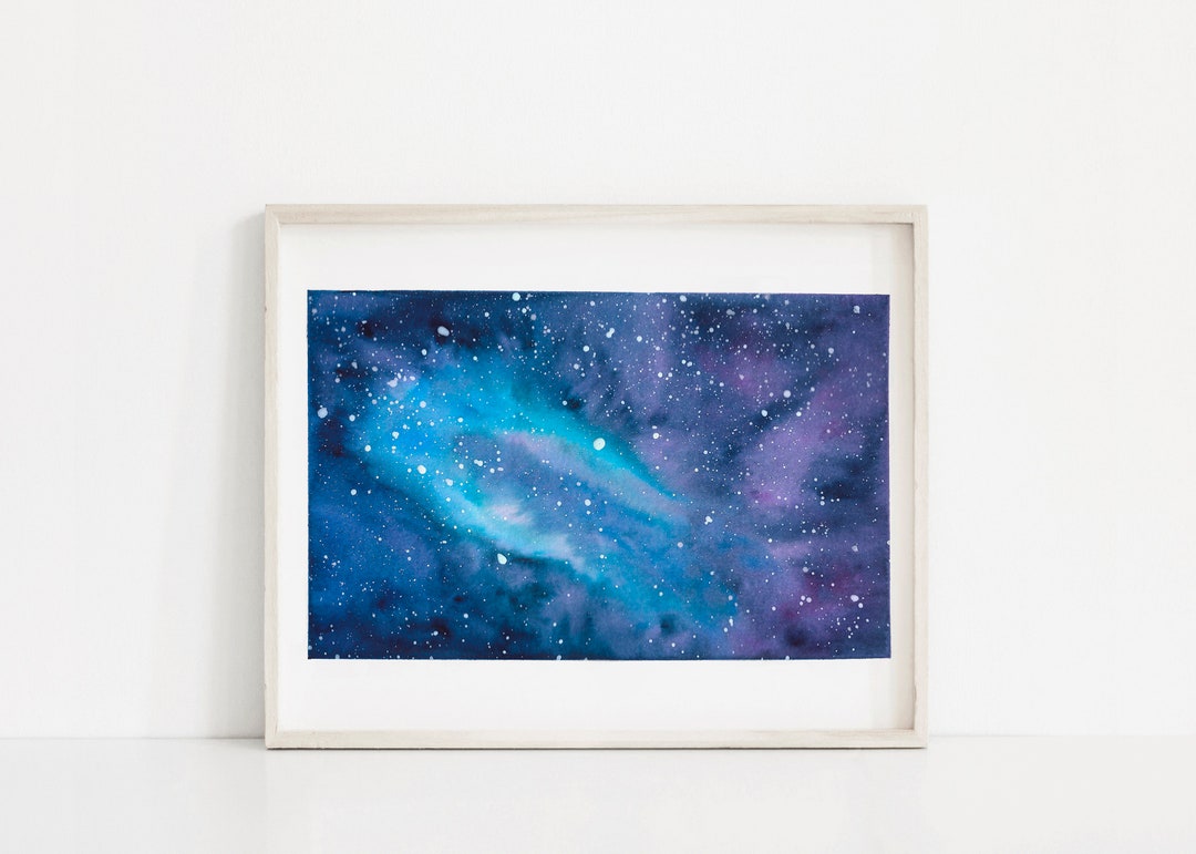Galaxy Print, Watercolor Print, Galaxy, Space, Wall Art, Art Print ...