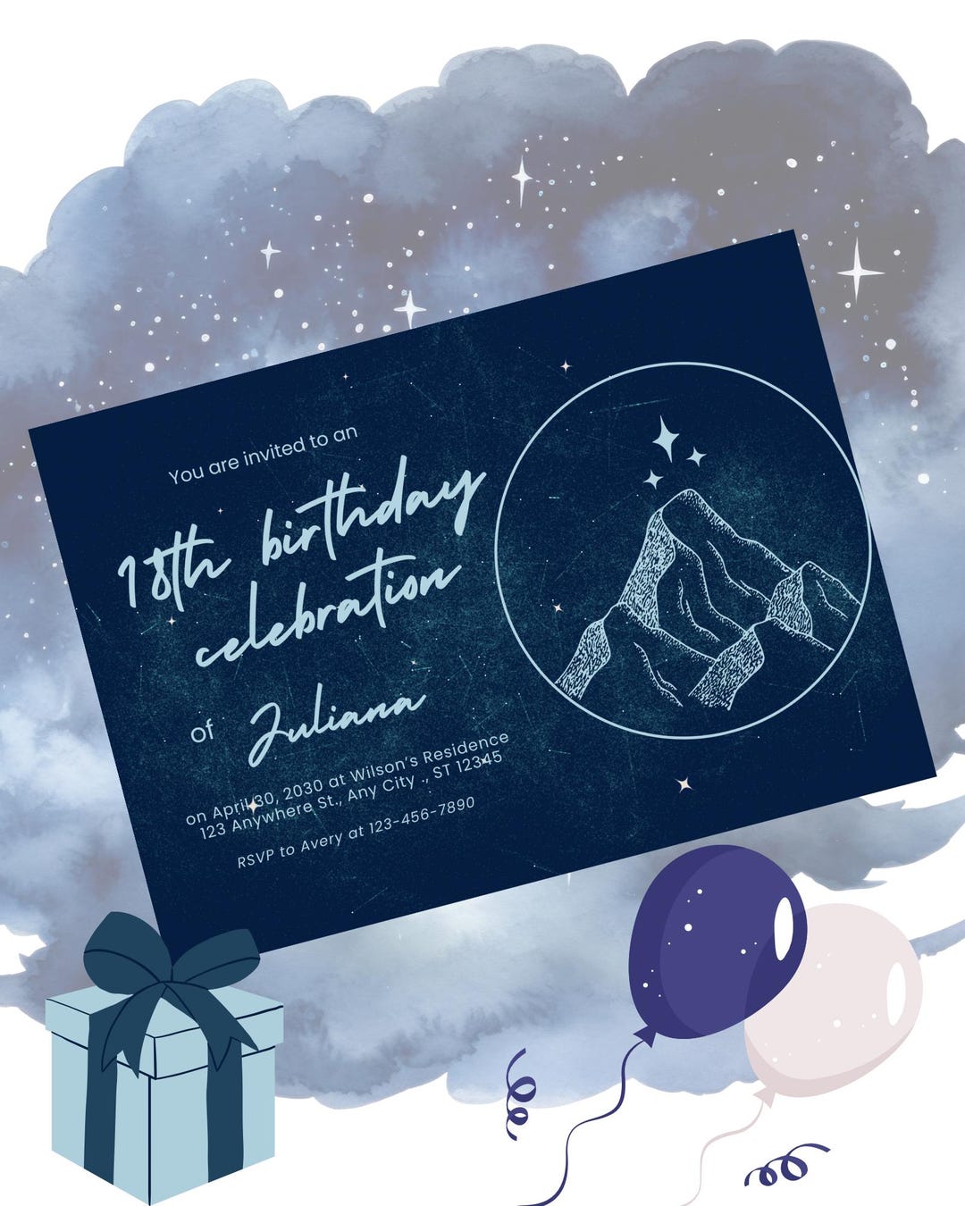 ACOTAR Night Court Birthday Invitation - Etsy