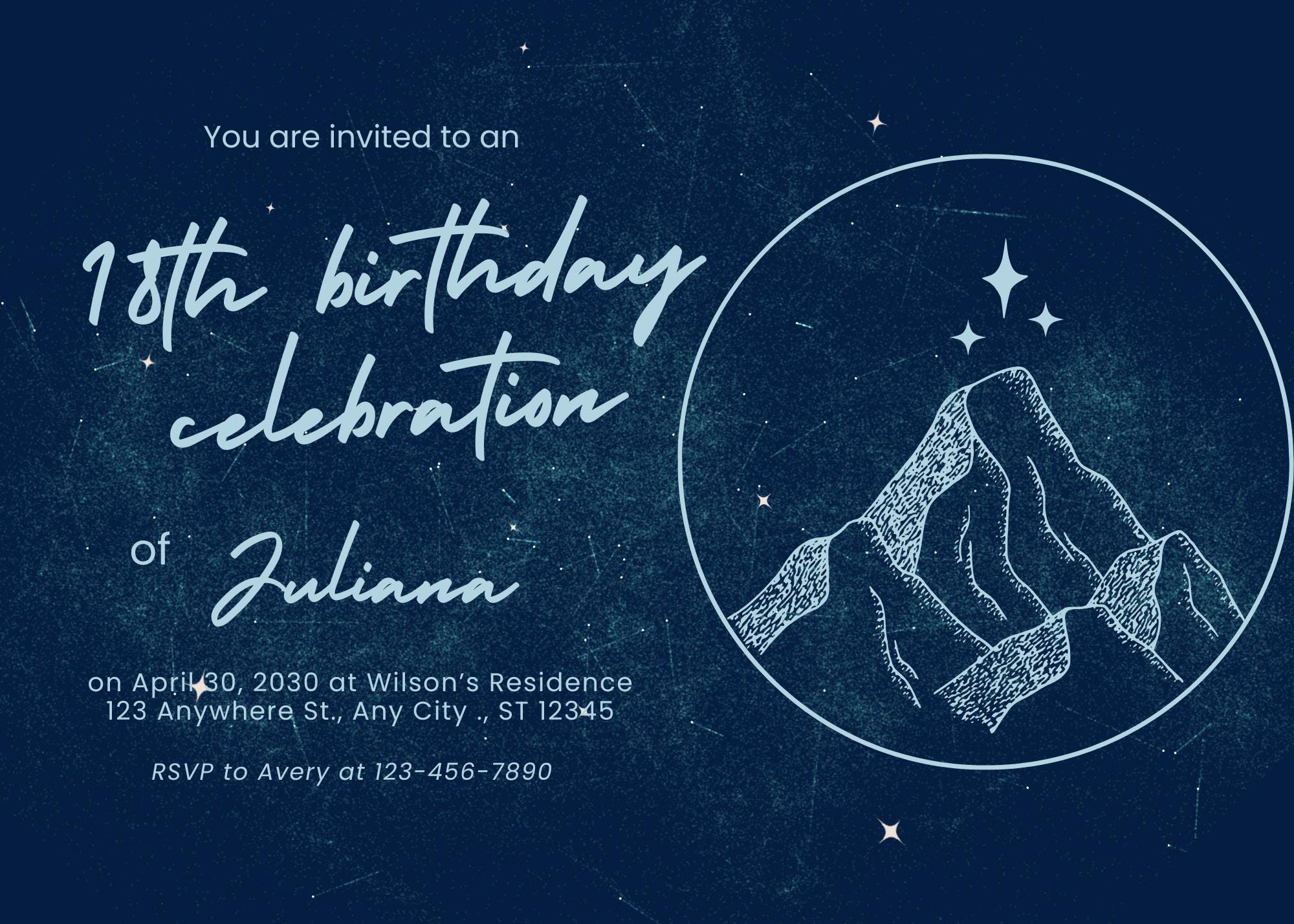 ACOTAR Night Court Birthday Invitation - Etsy