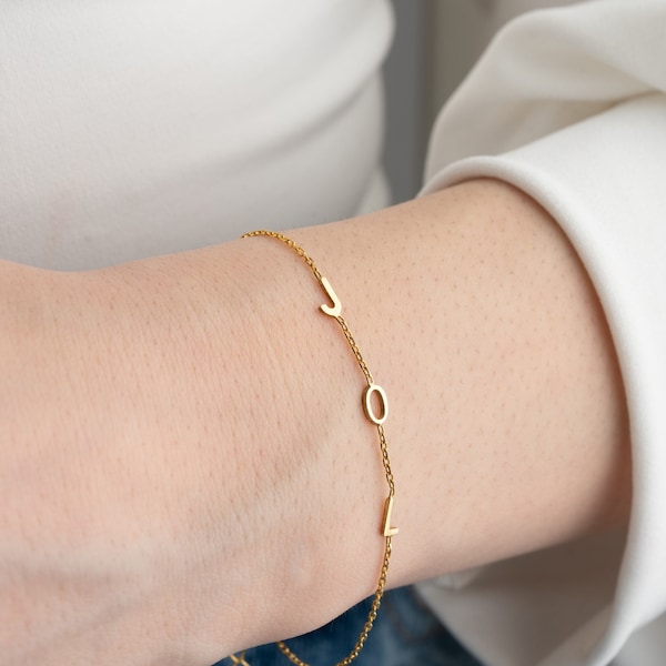 Letter Bracelet - Etsy