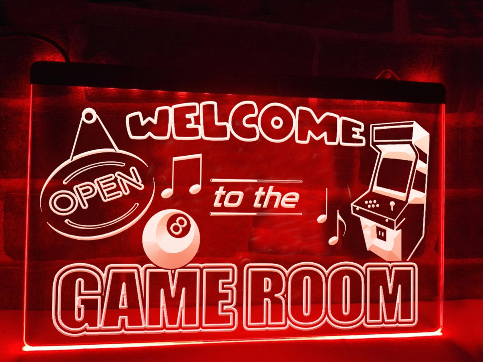 Welcome to the Game Room Illuminated LED Neon Sign Gamer Gaming Light ...
