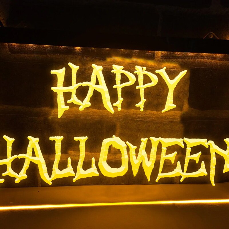 Halloween Lighted Sign - Etsy