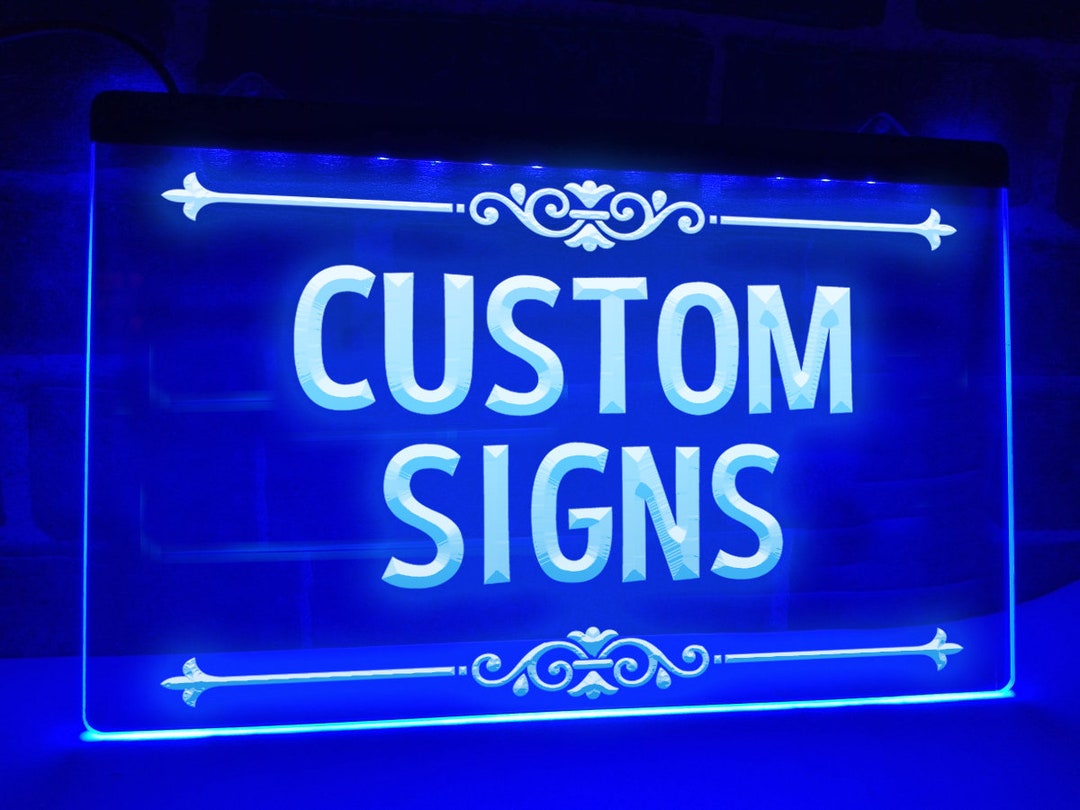 Custom Illuminated LED Neon Sign, Use Your Own Image or Logo, Bespoke ...