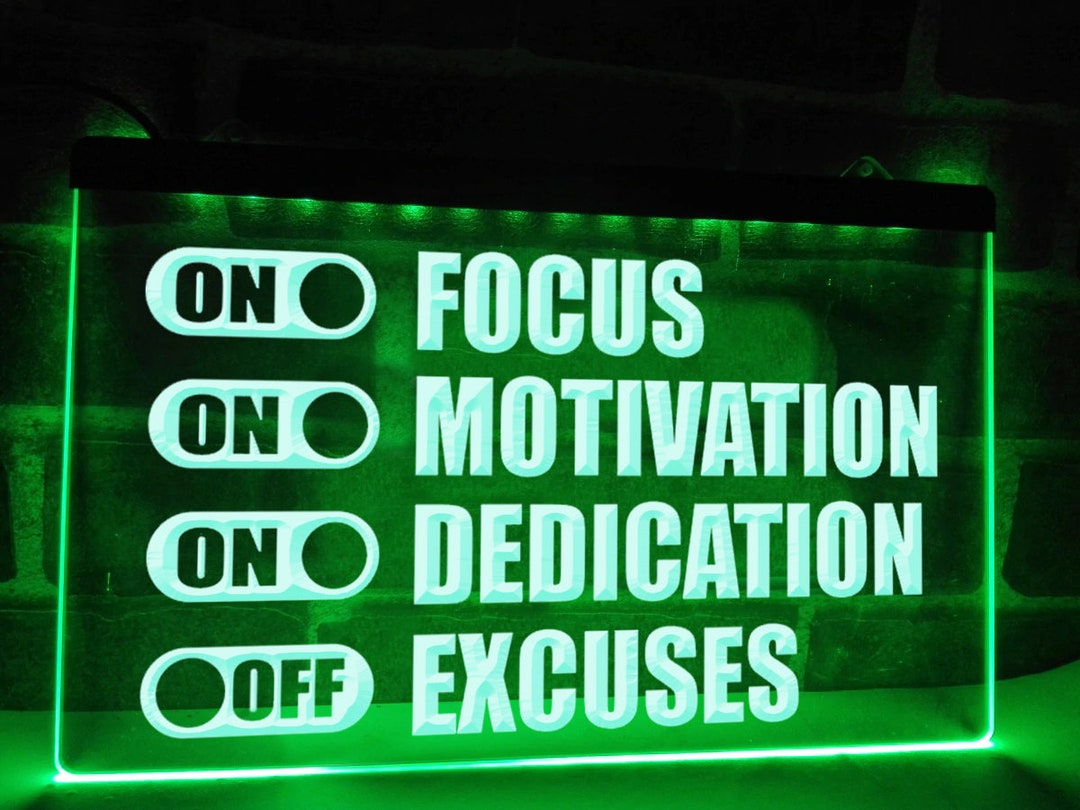 Gym Motivation LED Neon Illuminated Sign Exercise Signs Lights - Etsy UK