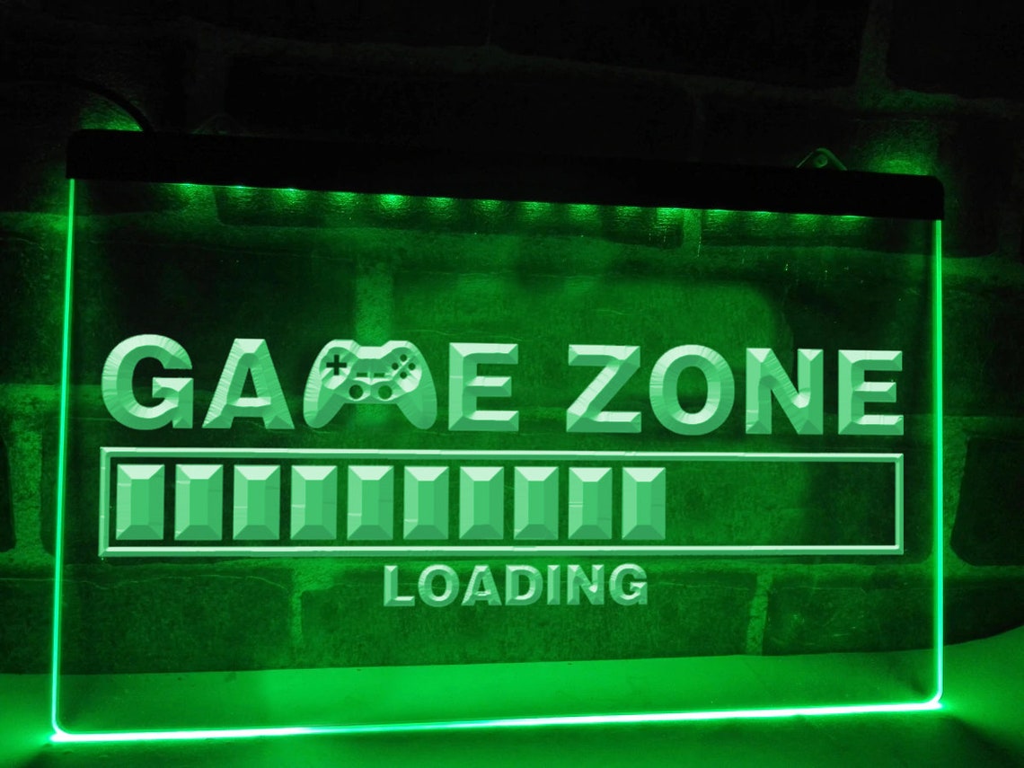 Game Zone Loading Illuminated LED Neon Sign Game Room Signs - Etsy UK