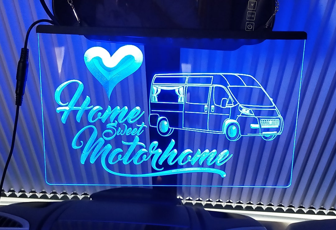 Van Conversion Motorhome Illuminated LED Sign Neon Lights Camper ...