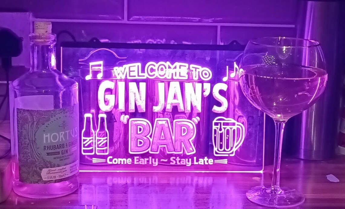 Custom LED Neon Bar Sign Personalised Hanging Pub Light - Etsy