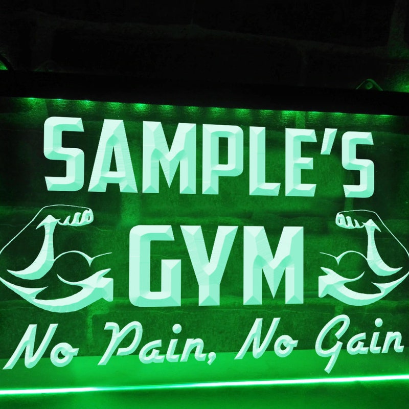 Illuminated Sign Gym - Etsy
