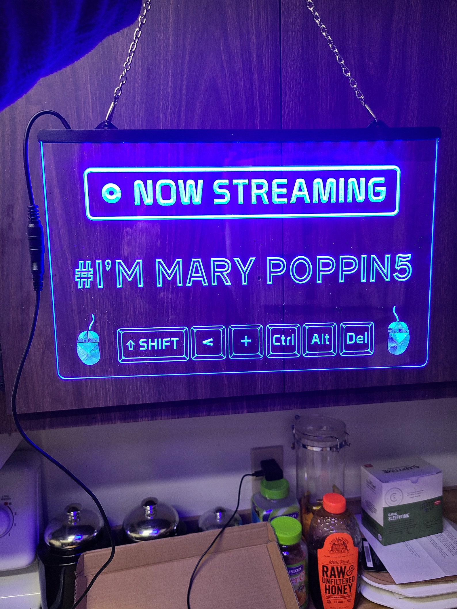Now Streaming Personalized Illuminated LED Neon Sign Streamer | Etsy
