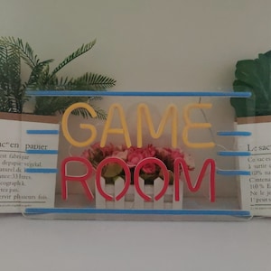 Game Room LED Neon Flex Sign Illuminated Gaming Sign Gameroom Décor ...