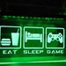 Eat Sleep Game Illuminated LED Neon Sign Game Room Signs Gamer - Etsy