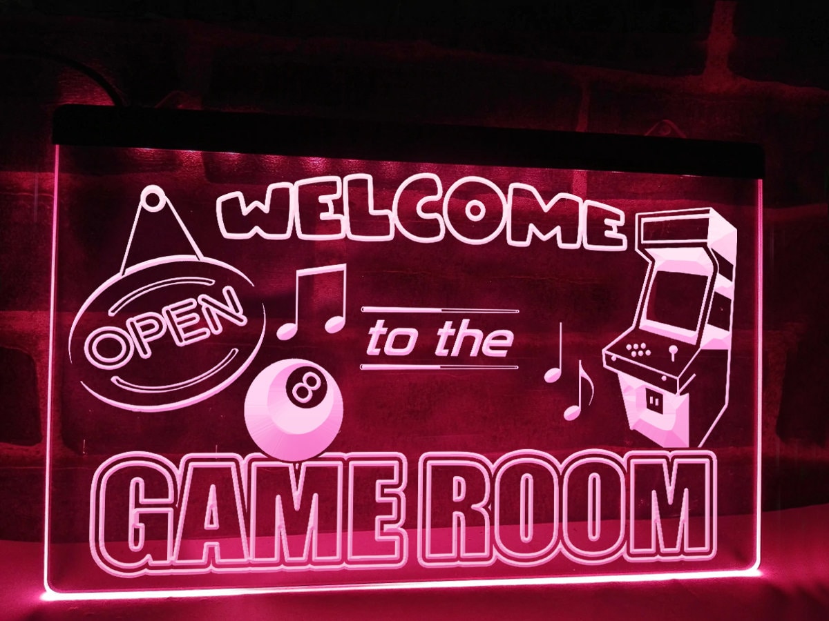 Welcome to the Game Room Illuminated LED Neon Sign Gamer - Etsy UK