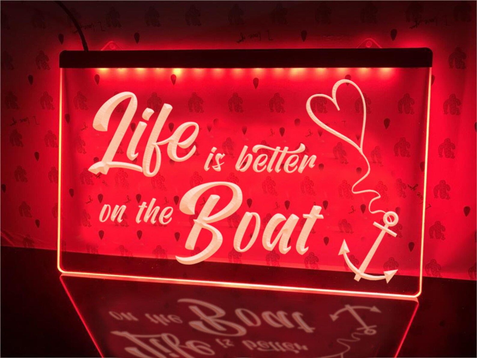 Life is Better on the Boat LED Neon Illuminated Sign for Boat or Yacht ...