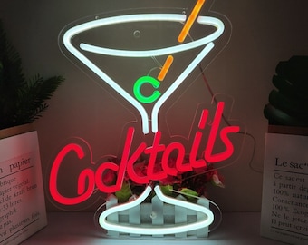 Illuminated Cocktail Sign - Etsy