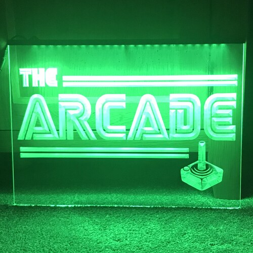 The Arcade Illuminated Game Room Sign - Etsy